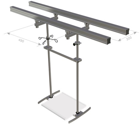 RAIL "DUO-SET 1" (D2DUOS1A) White - Hospital Speciality Equipment LLC